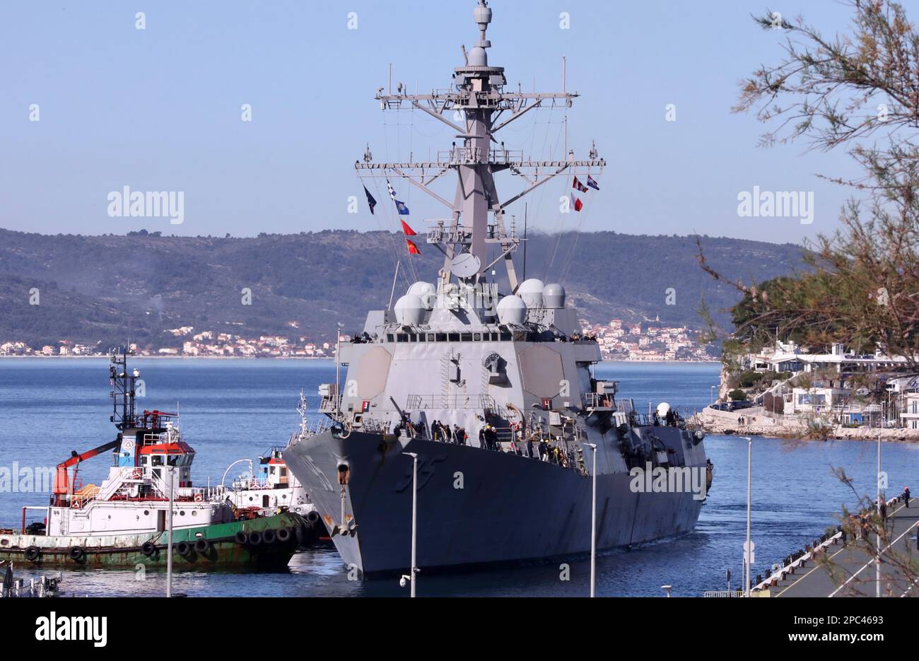 Croatia. 13th Mar, 2023. The arrival of the American command ship from ...
