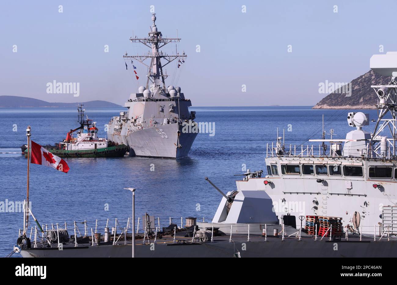 Croatia. 13th Mar, 2023. The arrival of the American command ship from ...