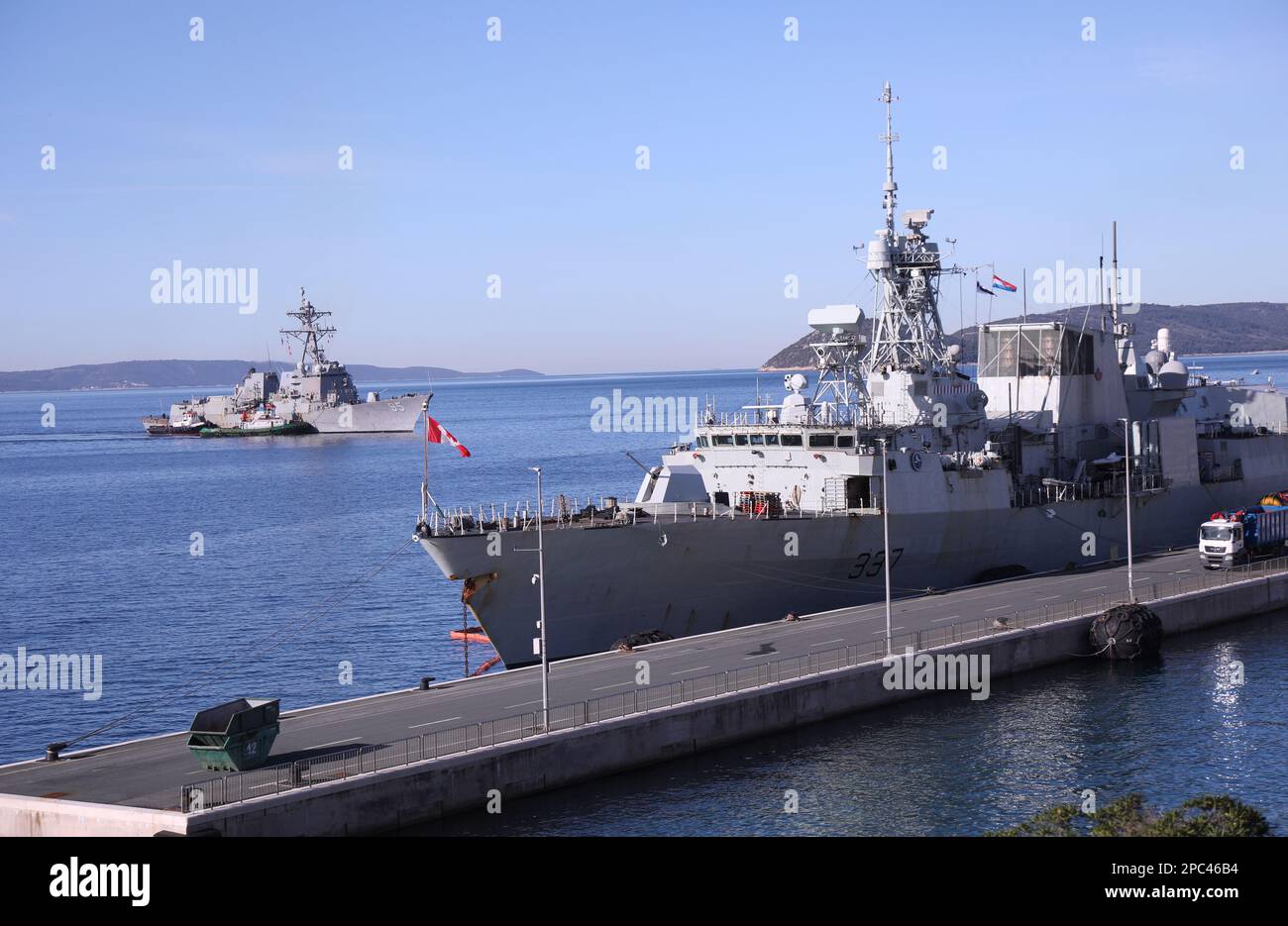 Croatia. 13th Mar, 2023. The arrival of the American command ship from ...
