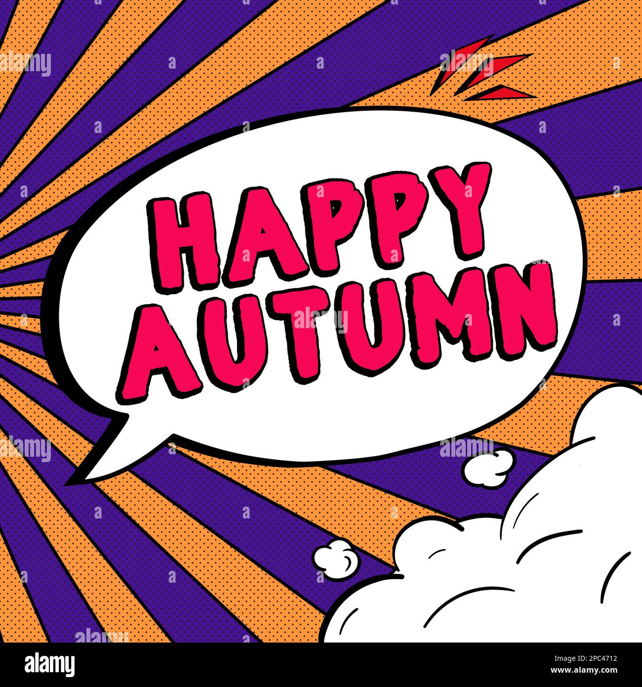 Hand writing sign Happy Autumn. Word for Annual Special Milestone ...