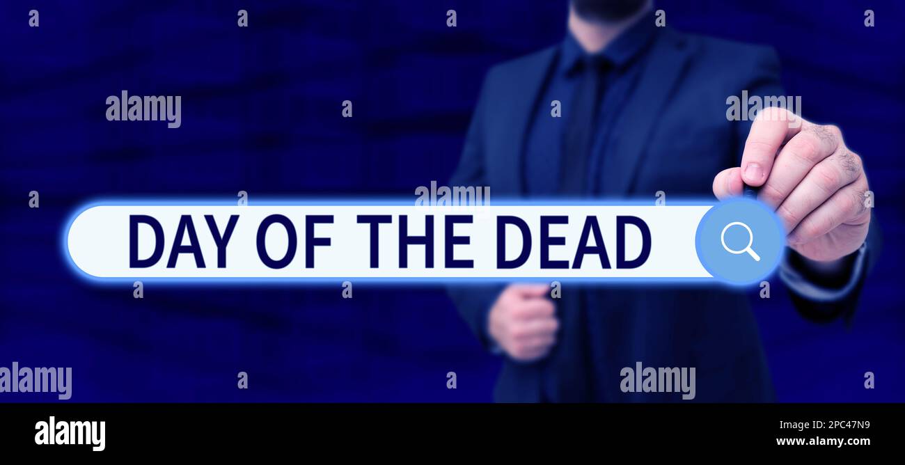 Conceptual display Day Of The Dead. Word for mexican celebration ...