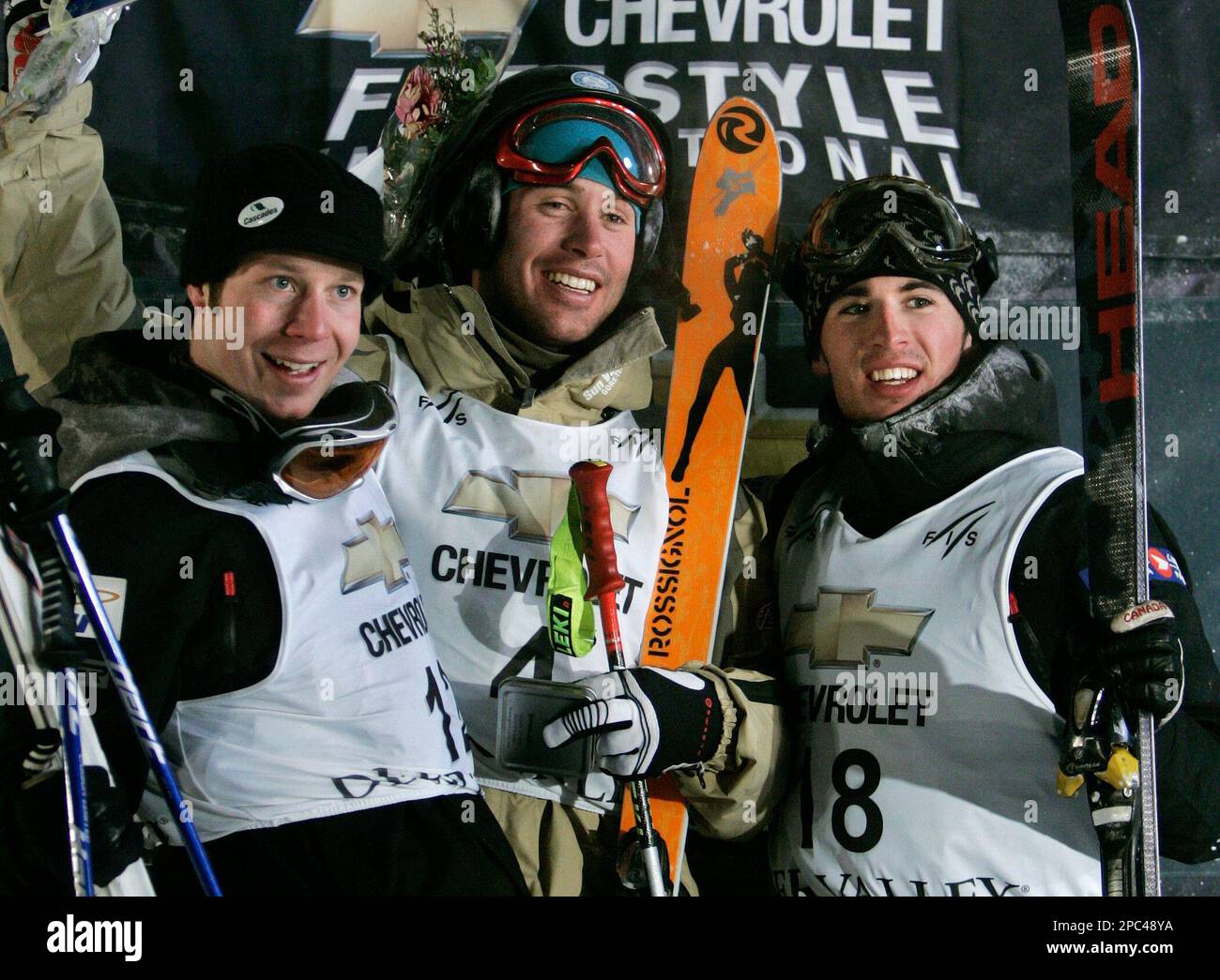 From left to right, Canada's Pierre-Alexandre Rousseau, France's ...