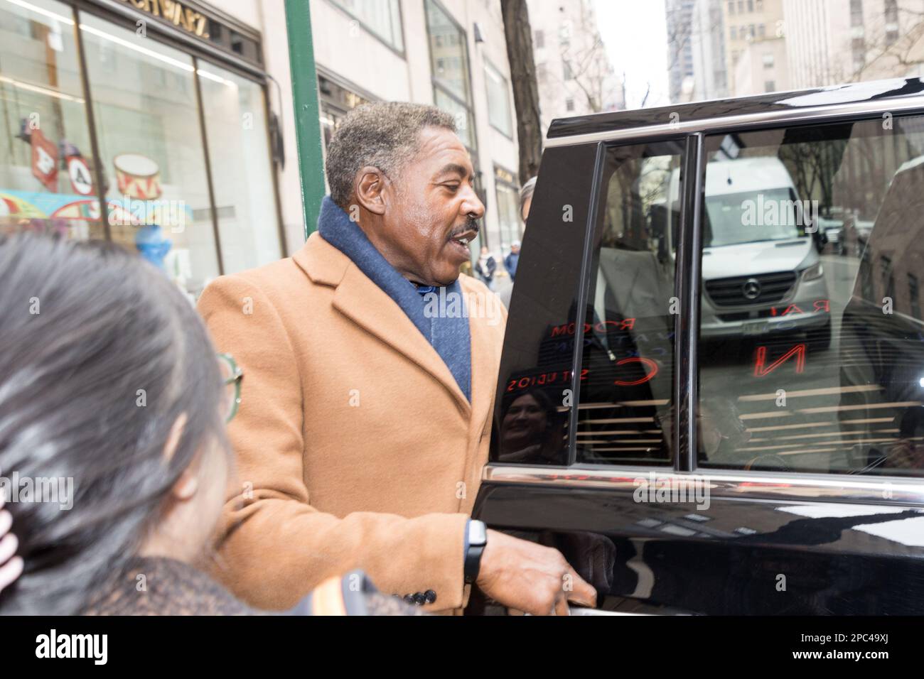 Actor Ernie Hudson is seen exiting Rockefeller Center after visiting ...