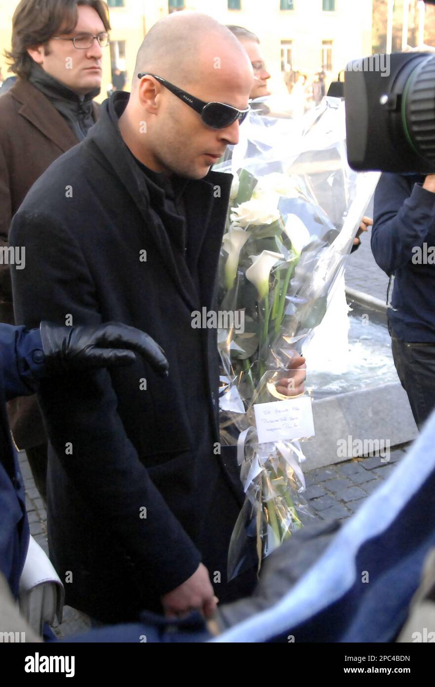 Azouz Marzouk, father of the killed baby Youssef, arrives at the ...