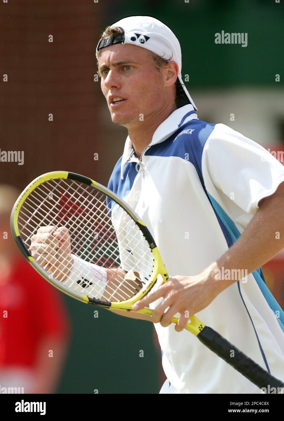 ** FILE ** Australia's Leyton Hewitt celebrates after winning against ...