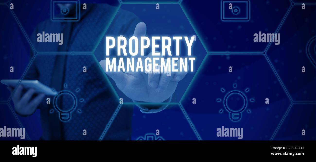 Conceptual display Property Management. Word Written on Overseeing of ...