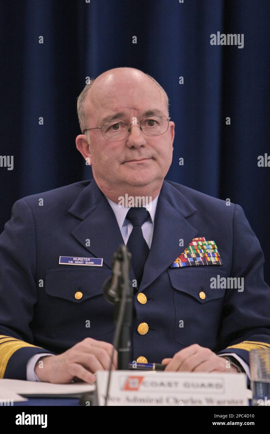United States Coast Guard Vice Admiral Charles Wurster during the news ...