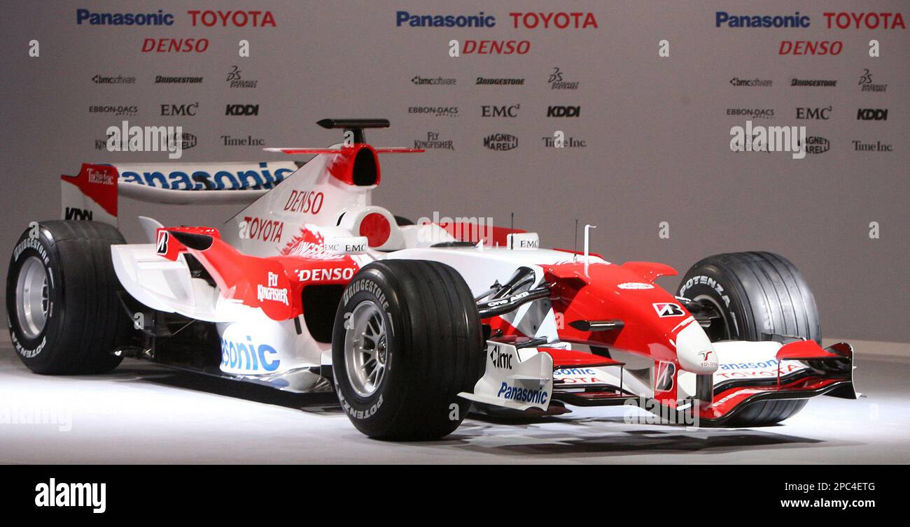 The new Toyota TF 107 Formula One racing car is shown during the ...