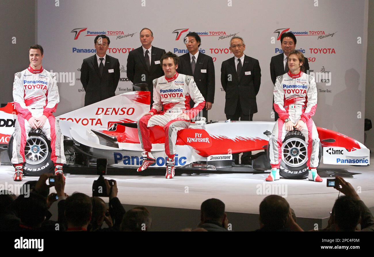 Formula One drivers Ralf Schumacher from Germany, Franck Montagny from ...