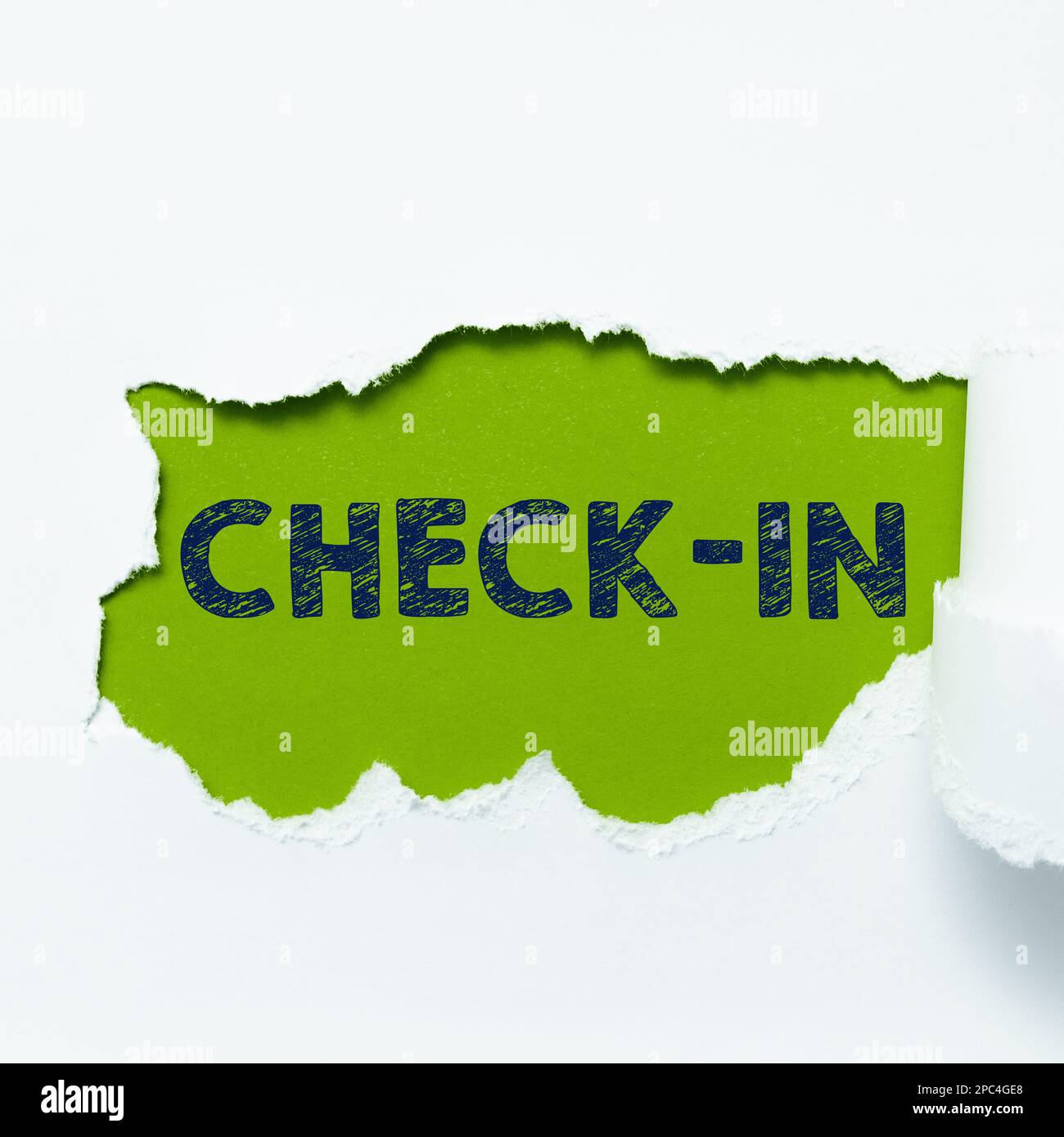 Hand writing sign Check In. Business showcase Procedure by which an ...