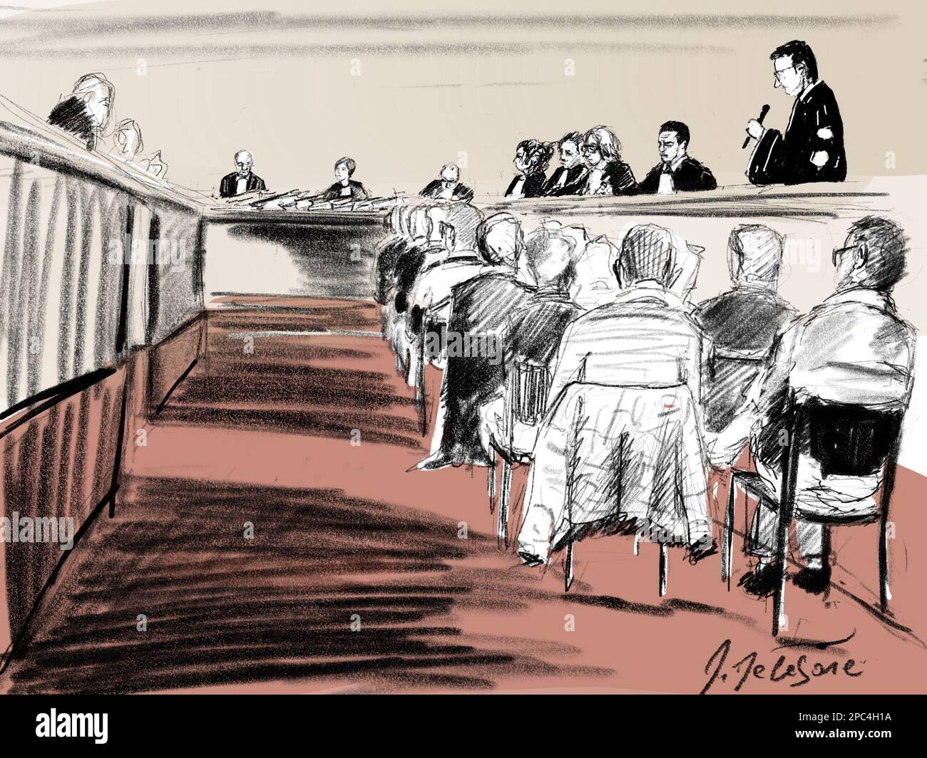 Court sketch courtroom hi-res stock photography and images - Alamy