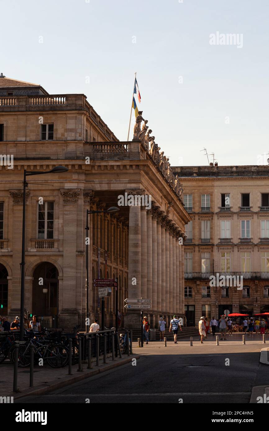 Bordeaux, France, 18 July 2022: View of the Grand Theatre building ...