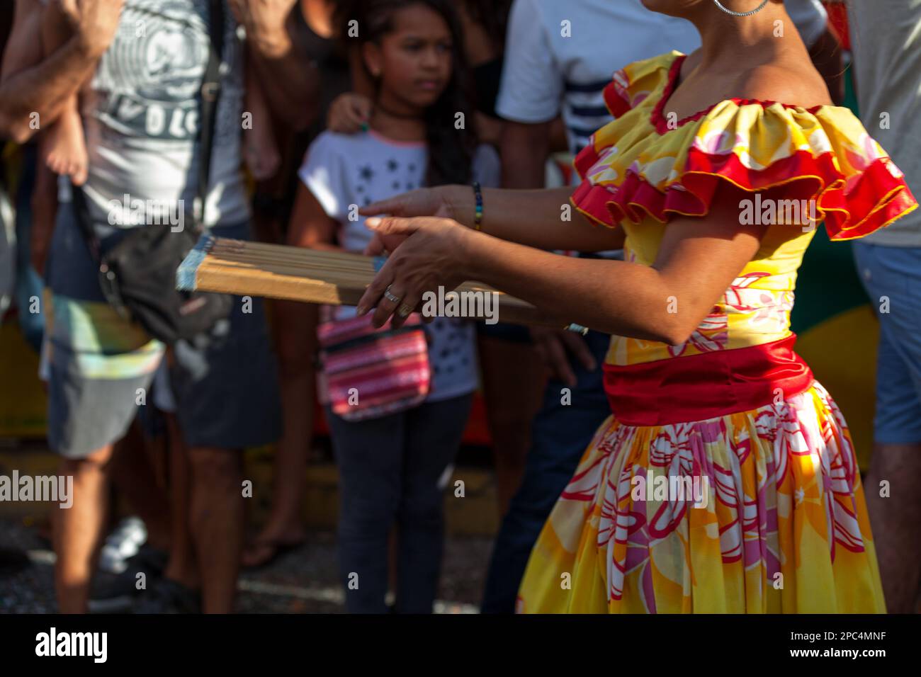 Saint-Gilles les bains, La Réunion - June 25 2017: Musician playing ...