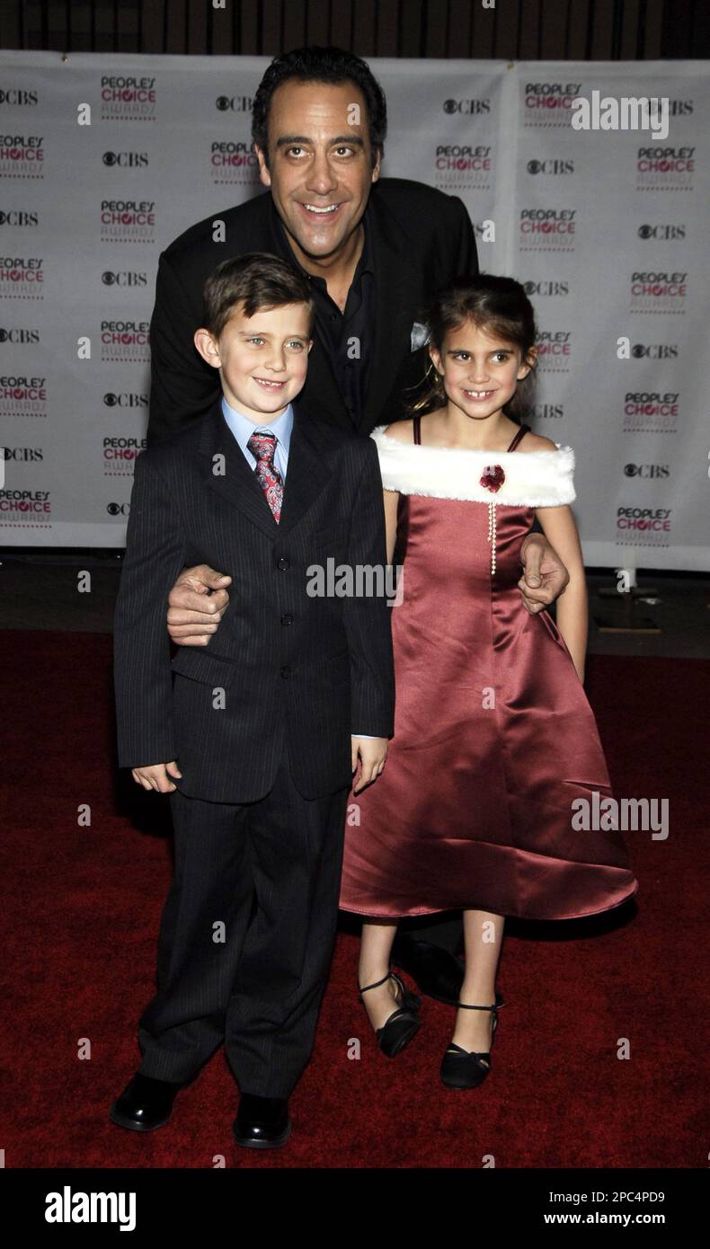 Brad Garrett and his son Maxwell and daughter Hope arrive at the 33rd ...
