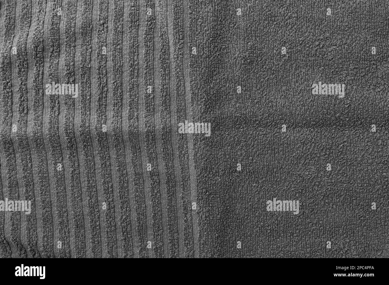 Gray terry towel fabric texture. Textile background, top view Stock ...