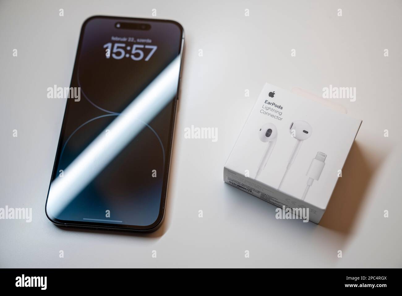 New iPhone 14 pro max and Apple Earpods, Airpods white earphones for ...