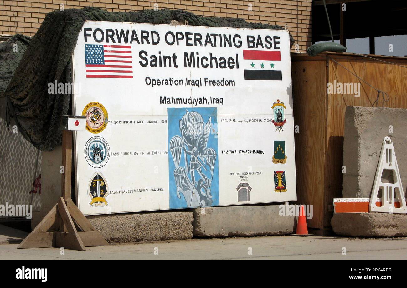 ** FILE ** A sign is seen outside the tactical operations center for ...