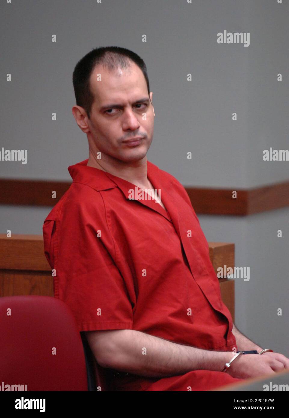 Death row inmate Juan Carlos Chavez sits in the criminal courthouse ...