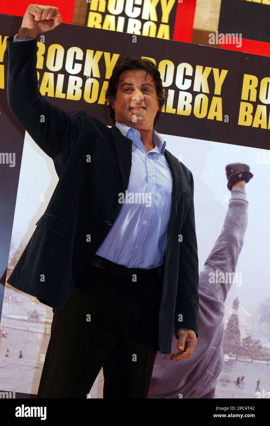 U.S. actor Sylvester Stallone arrives at the Italian premiere of his ...