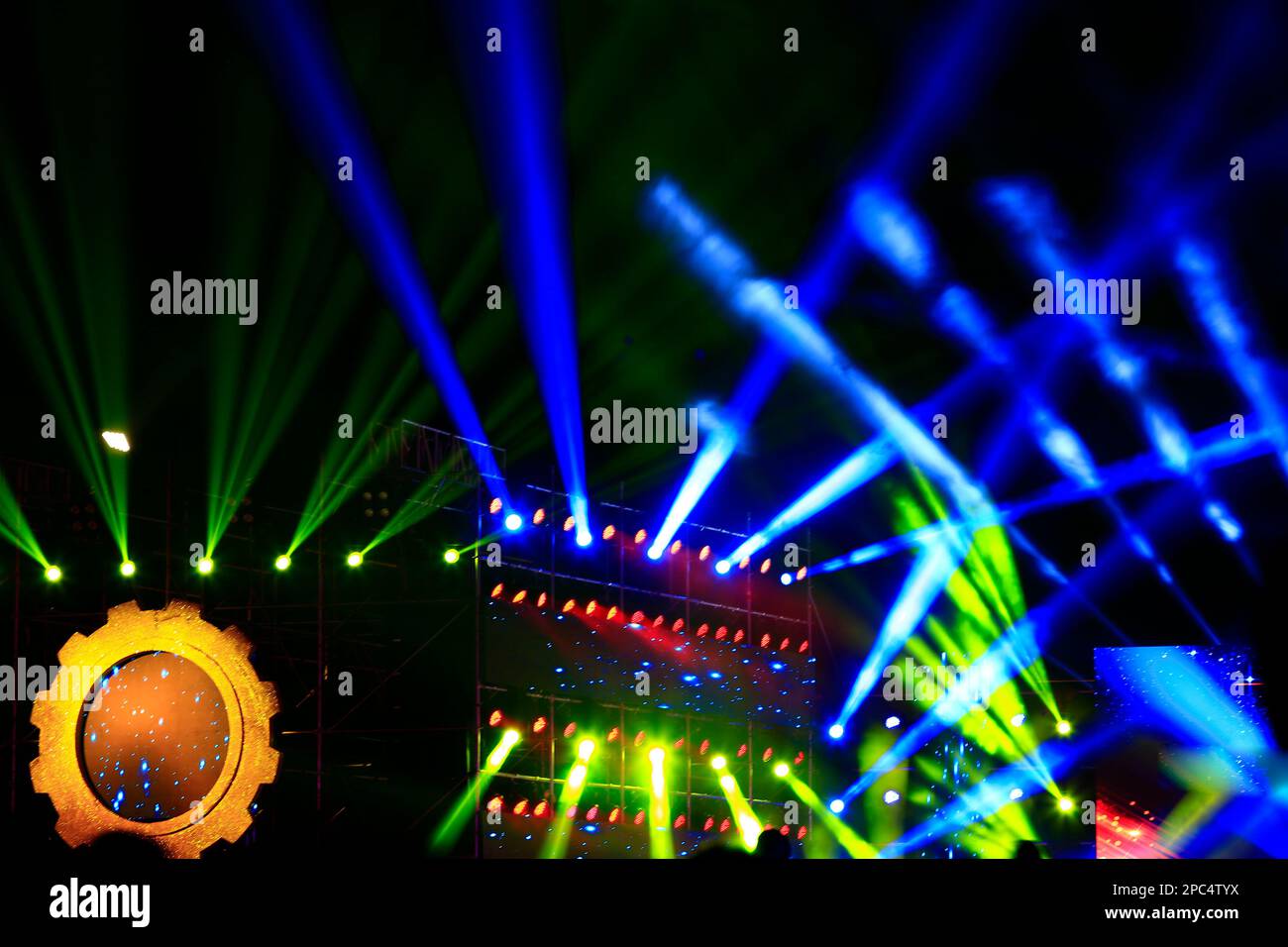 Stage lighting effect in the dark, close-up pictures Stock Photo - Alamy