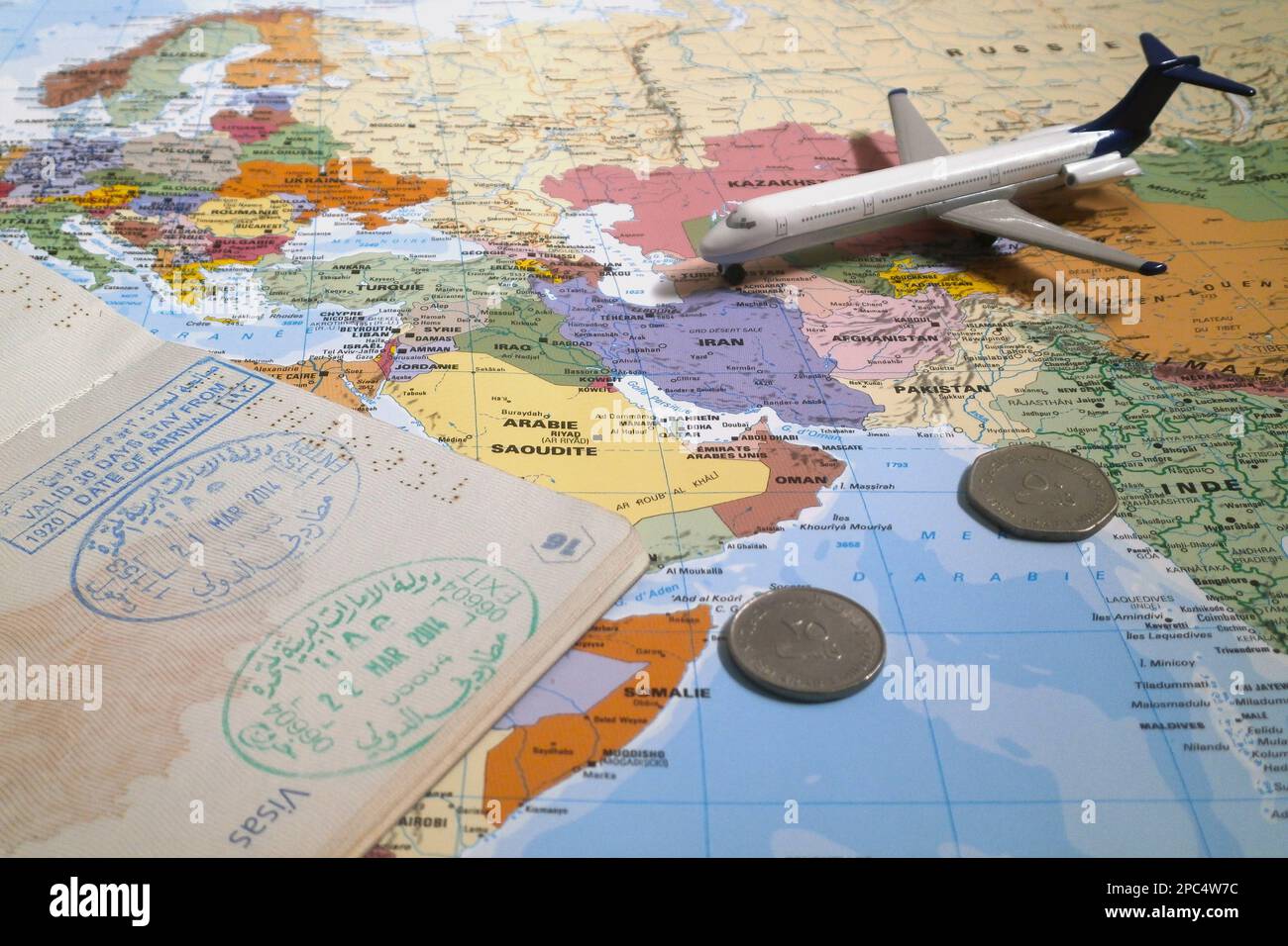 Passport middle east map hi-res stock photography and images - Alamy