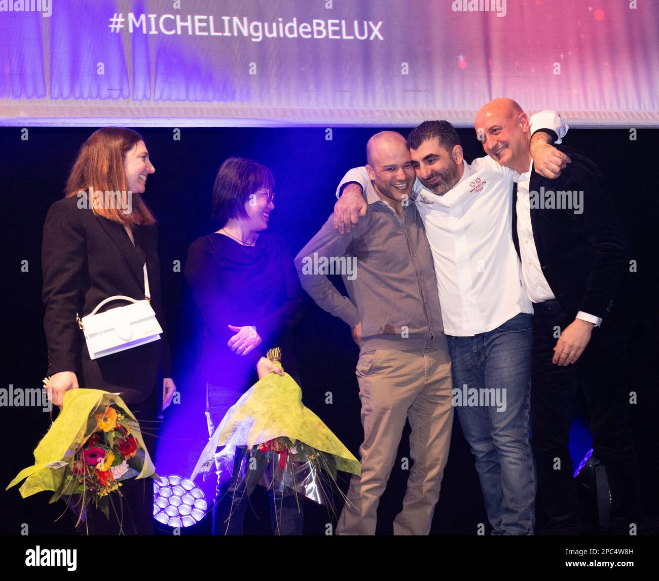 Karen Torosyan (2ndR) of Bozar restaurant celebrates his second star ...