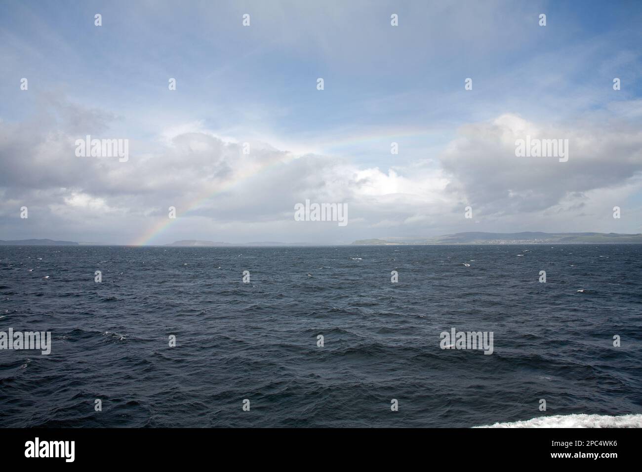 Rainbow The Forth of Clyde viewed from the ferry Caledonian Isles ...