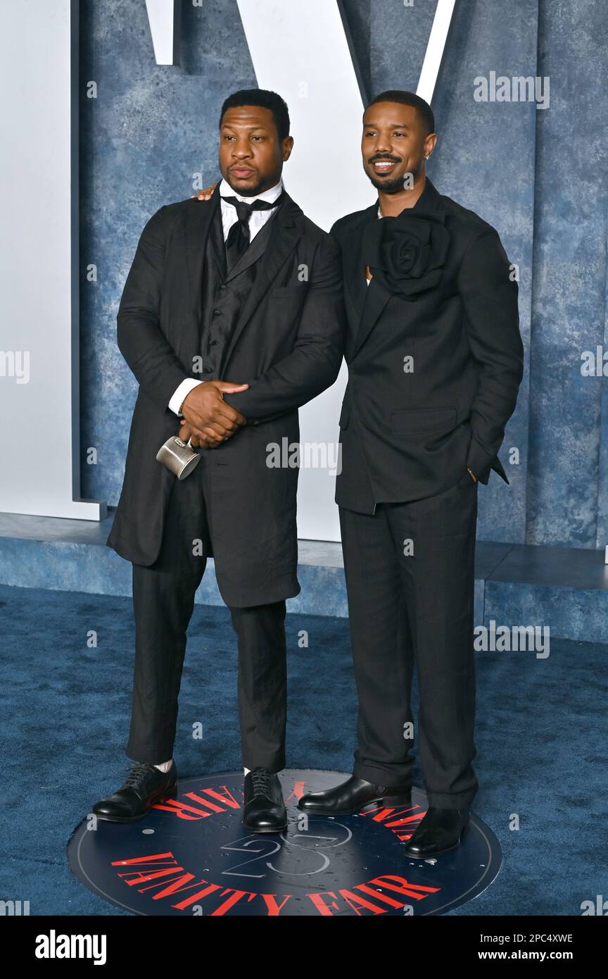 Beverly Hills, USA. 12th Mar, 2023. Jonathan Majors & Michael B. Jordan ...