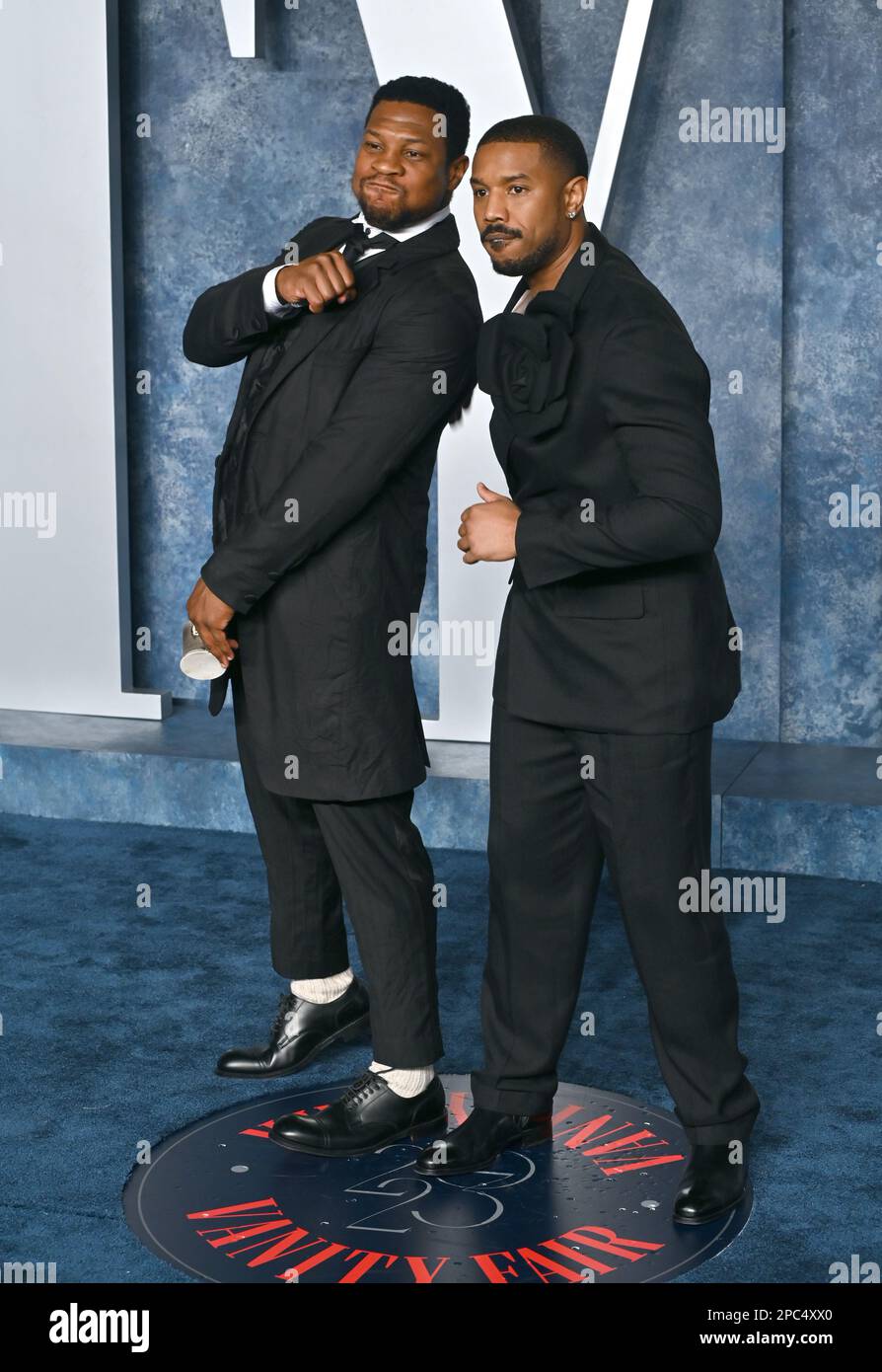 Beverly Hills, USA. 12th Mar, 2023. Jonathan Majors & Michael B. Jordan ...