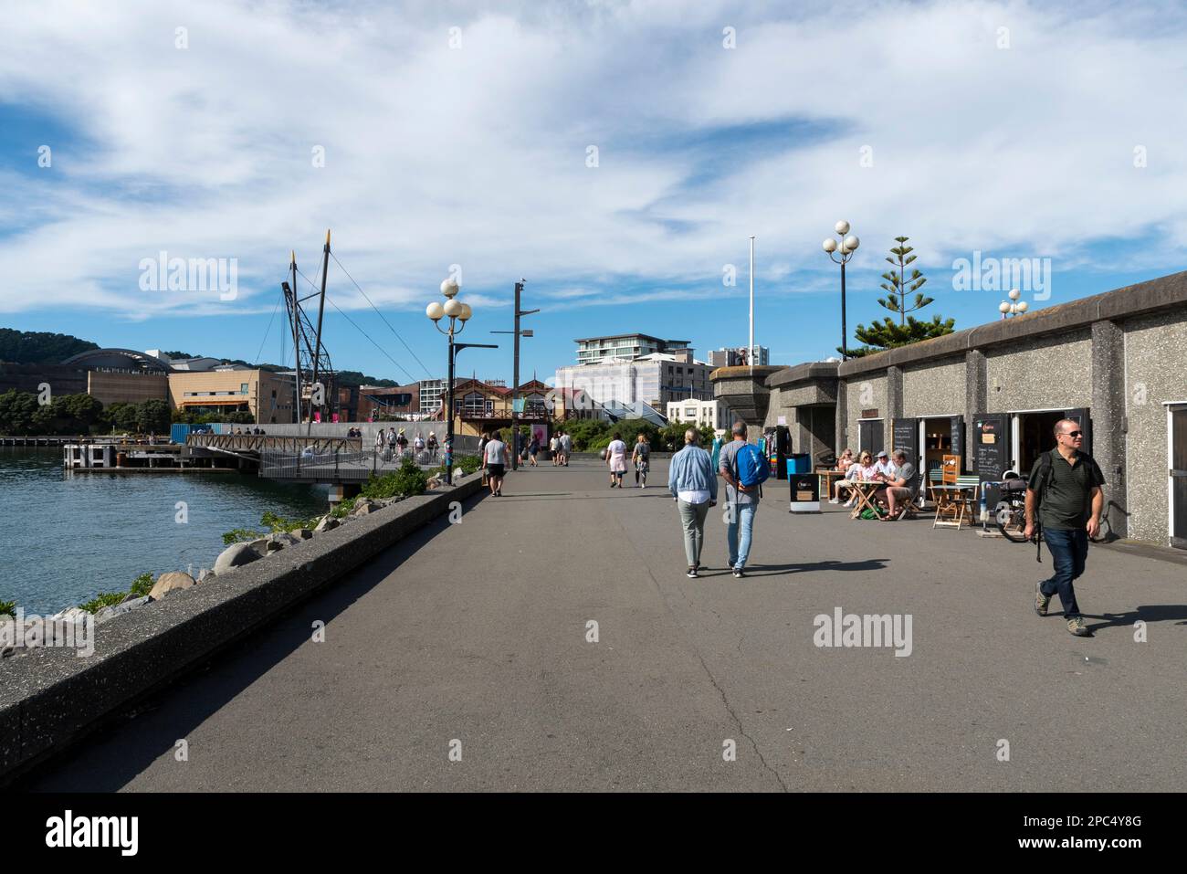 Commonwealth Walkway, Waterfront Walk alongside the harbour in ...