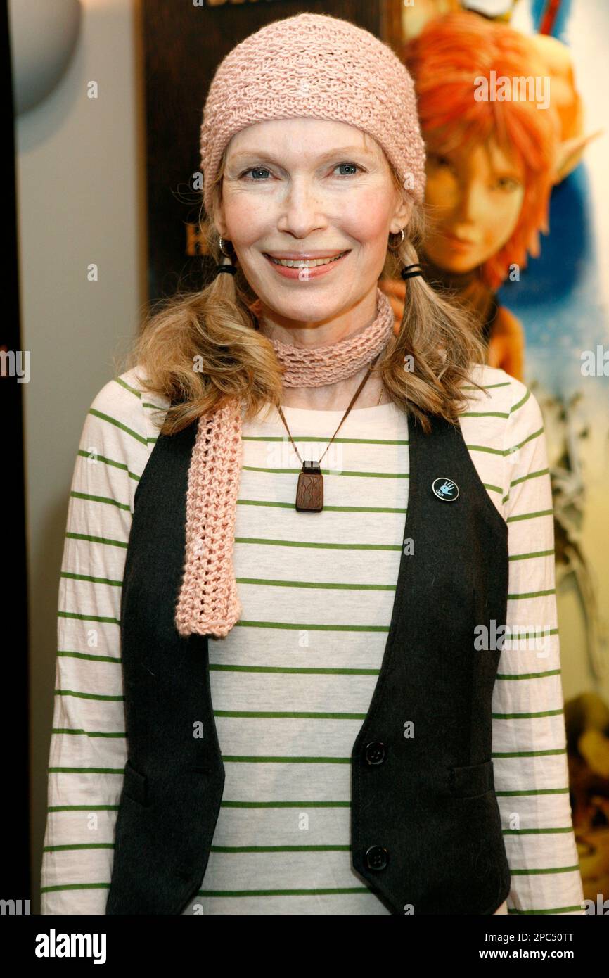Actress Mia Farrow arrives to the premiere of her new movie "Arthur and ...