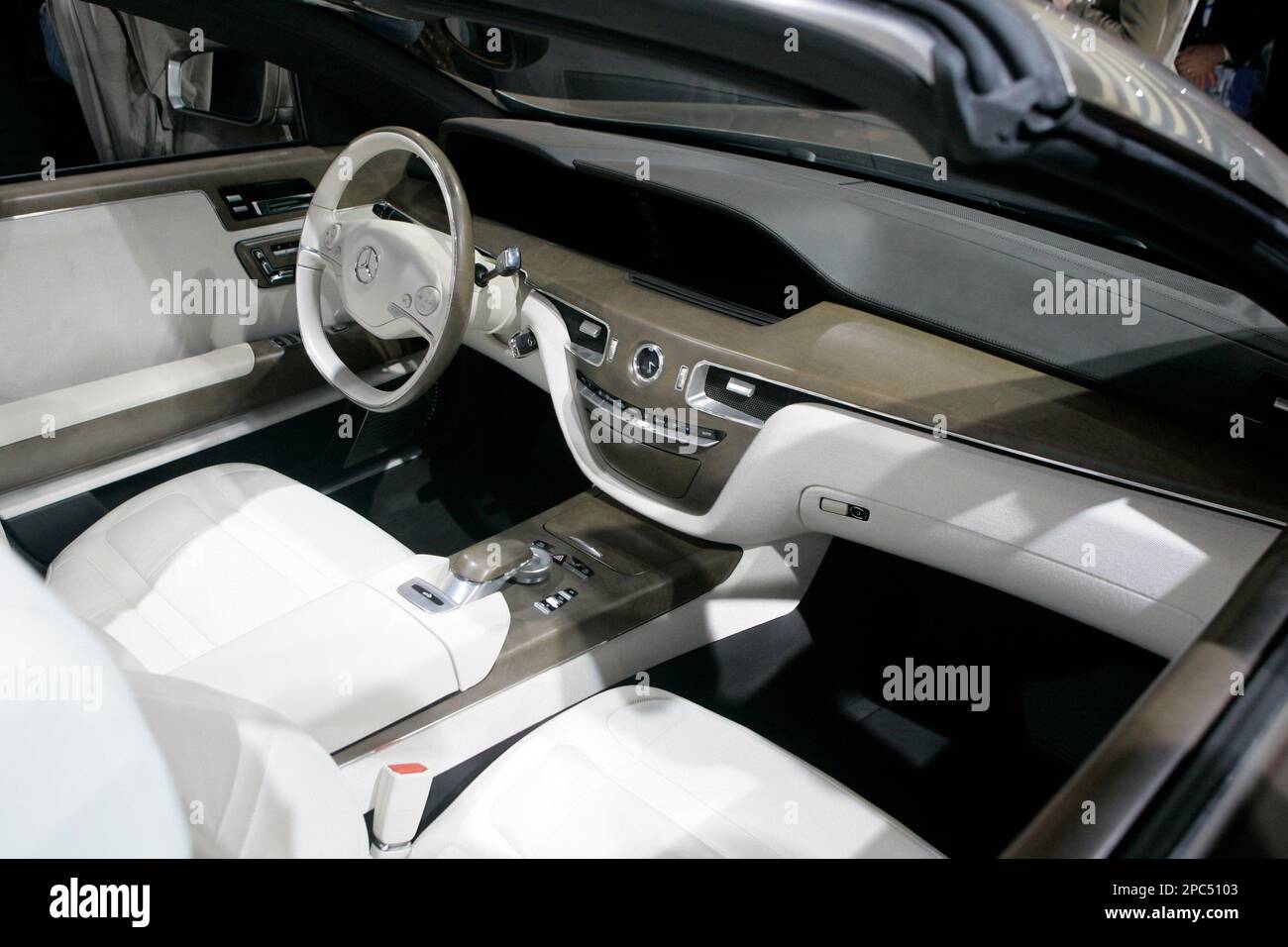 Interior view of the Mercedes-Benz Concept Ocean Drive is shown at the ...