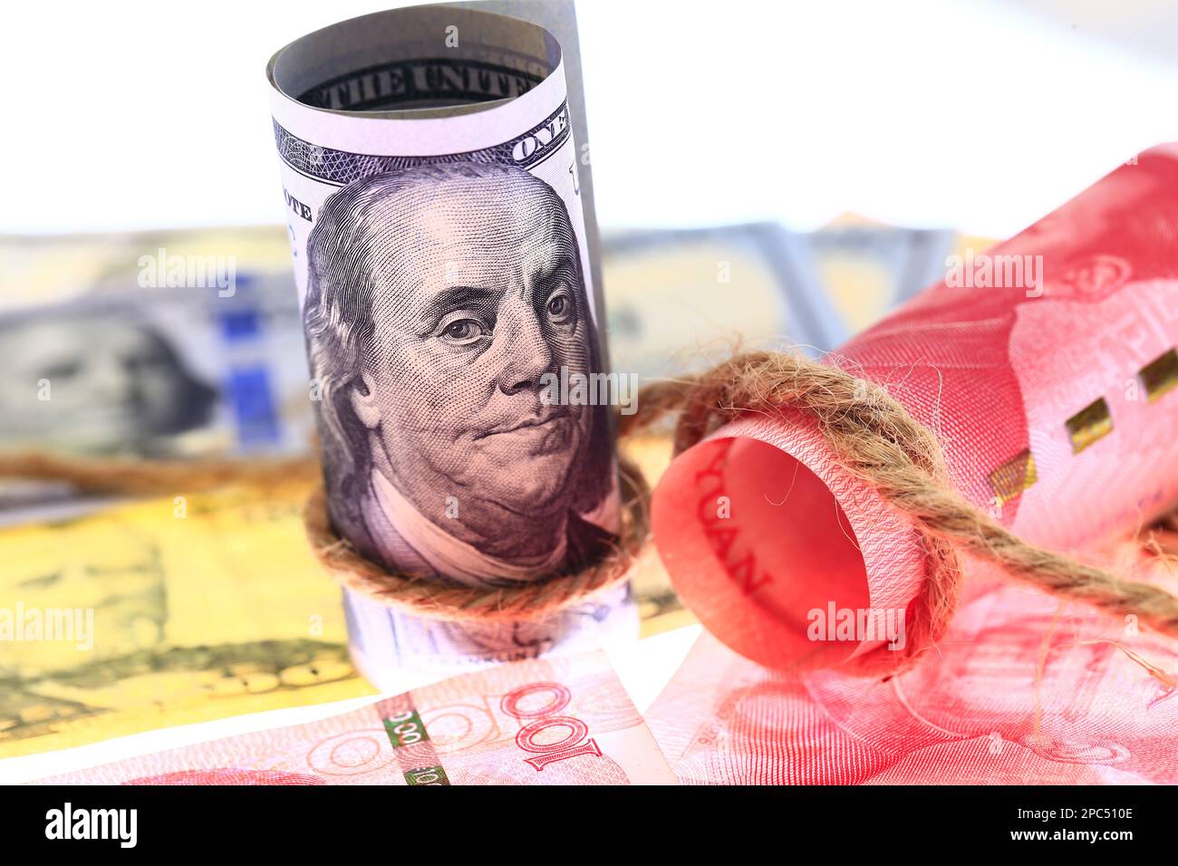 American dollar vs american flag hi-res stock photography and images ...