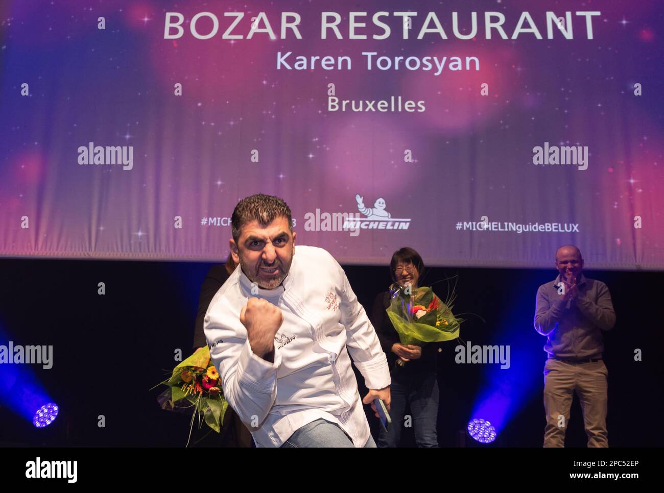 Karen Torosyan of Bozar restaurant celebrates his second star during ...