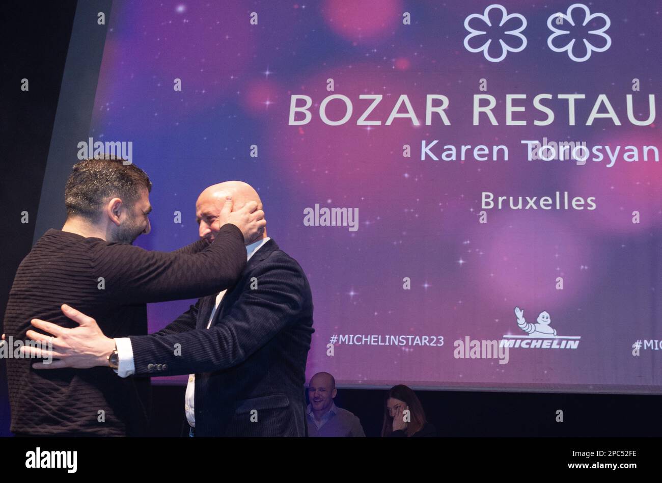 Karen Torosyan of Bozar restaura celebrates with David Martin of La ...