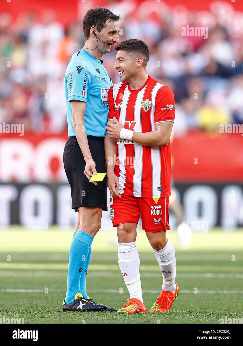 Sevilla, Spain. March 12, 2023, The referee Ricardo de Burgos ...