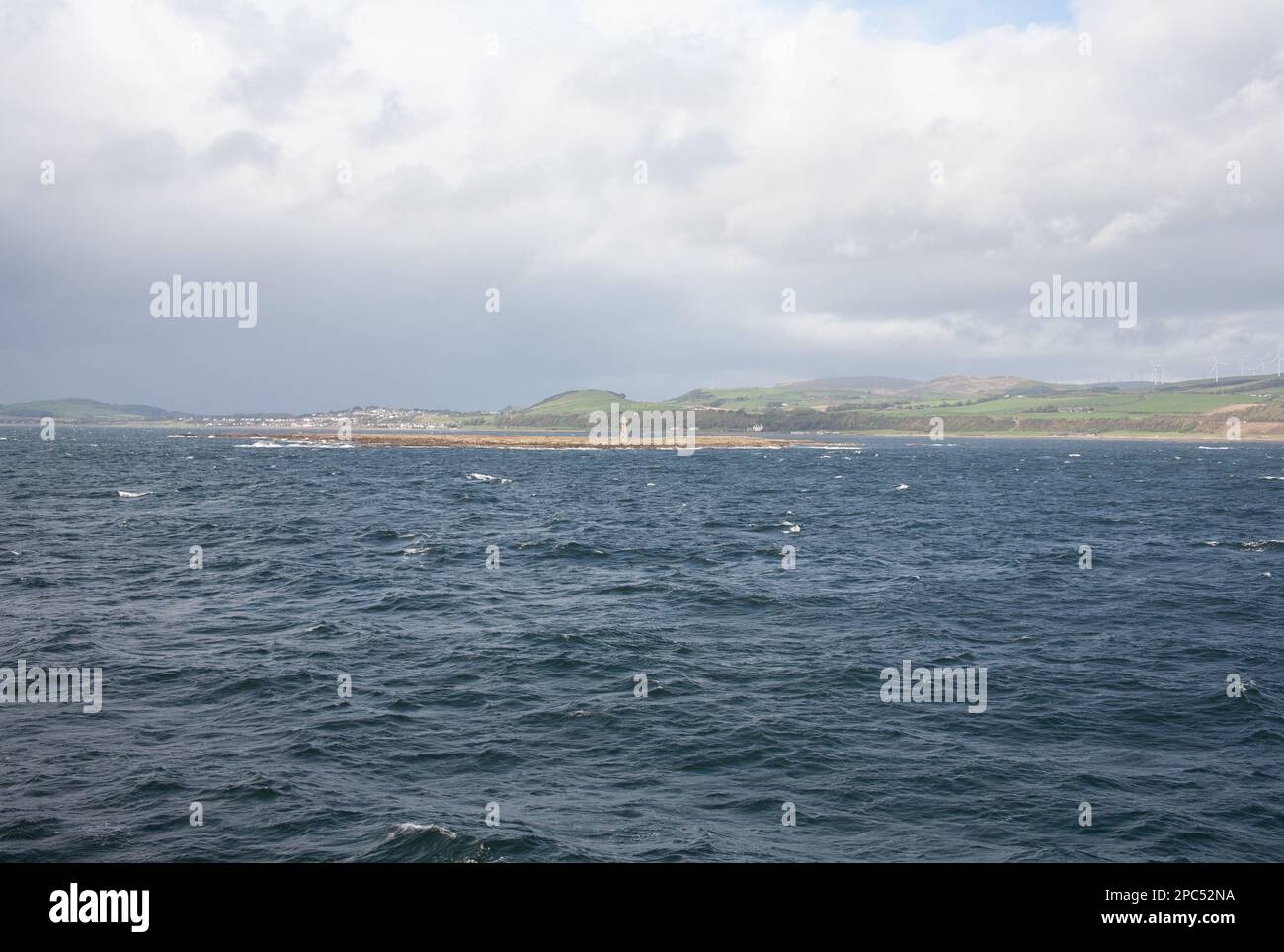 A view of Ardrossan Harbour from the ferry Caledonian Isles travelling ...