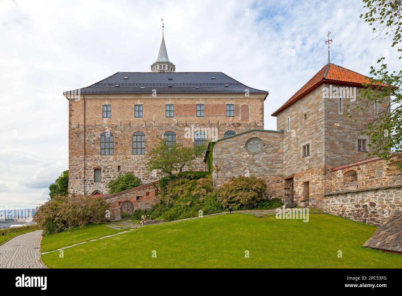 Oslo, Norway - June 26 2019: Akershus Fortress (Norwegian: Akershus ...