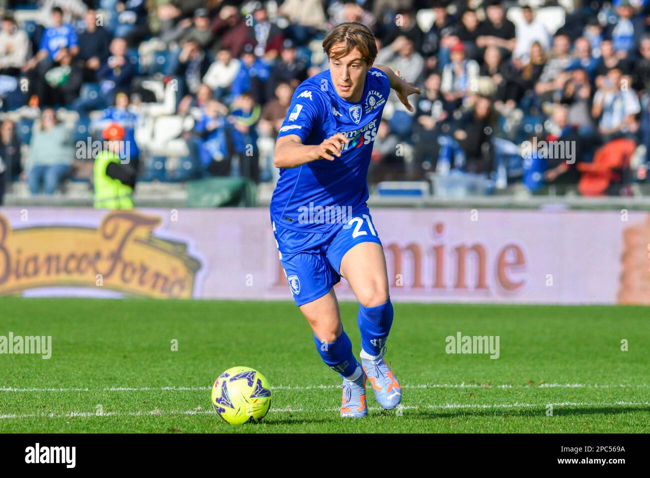 Empoli, Italy. 11th Mar, 2023. Empoli's Jacopo Fazzini during Empoli FC ...