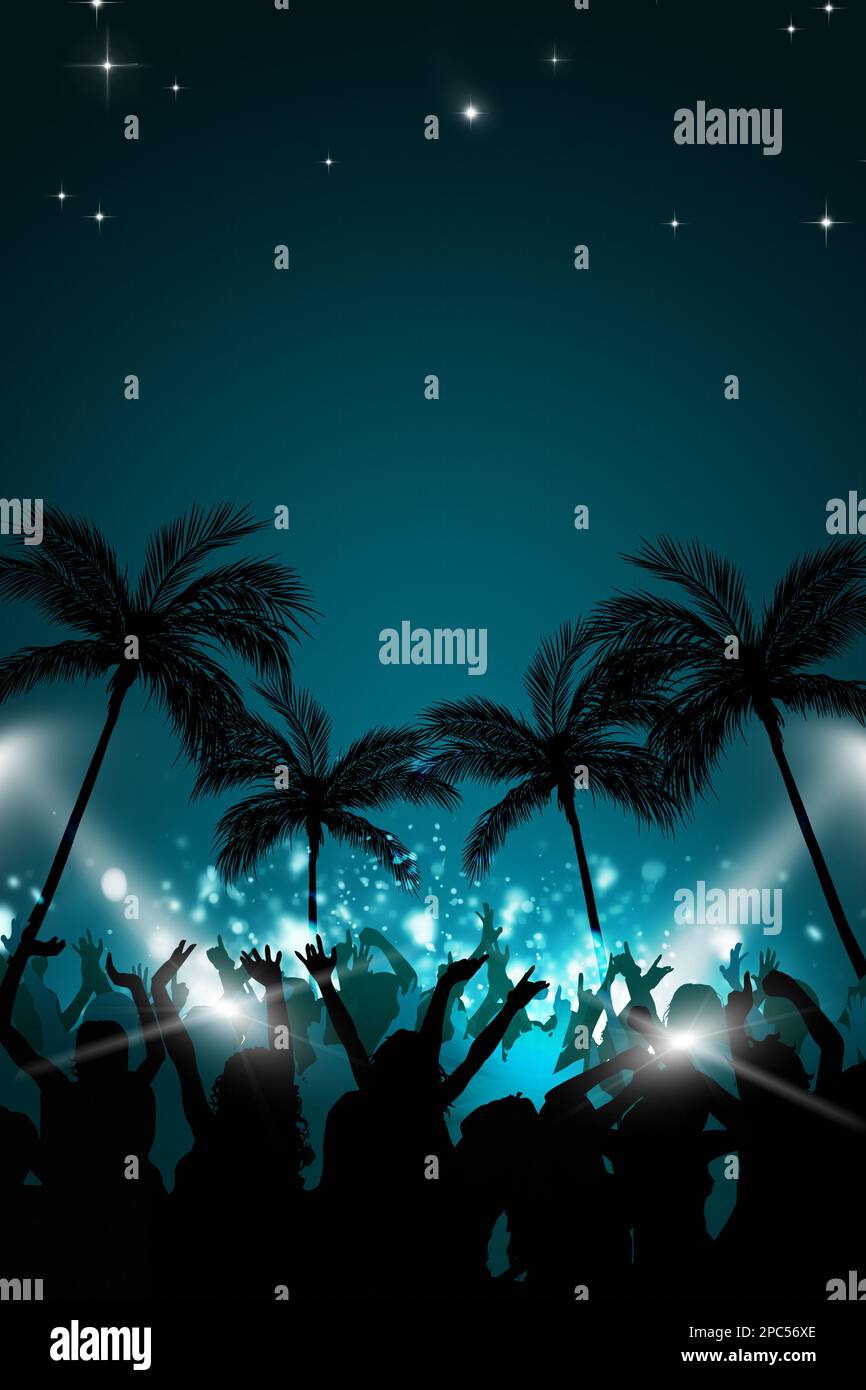 summer party music background for flyers and night club events Stock ...