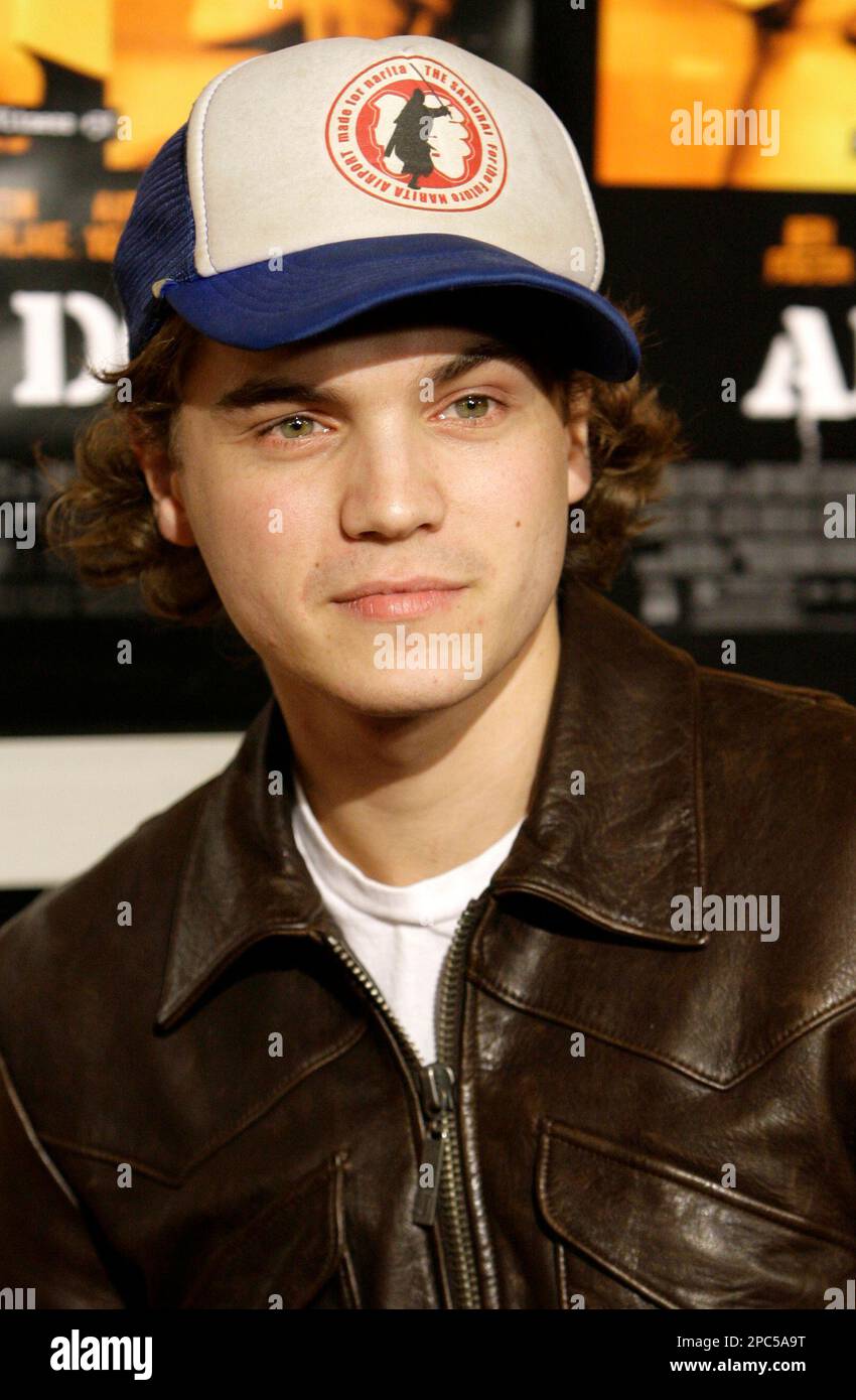 Cast member Emile Hirsch arrives for the premiere of the movie "Alpha ...