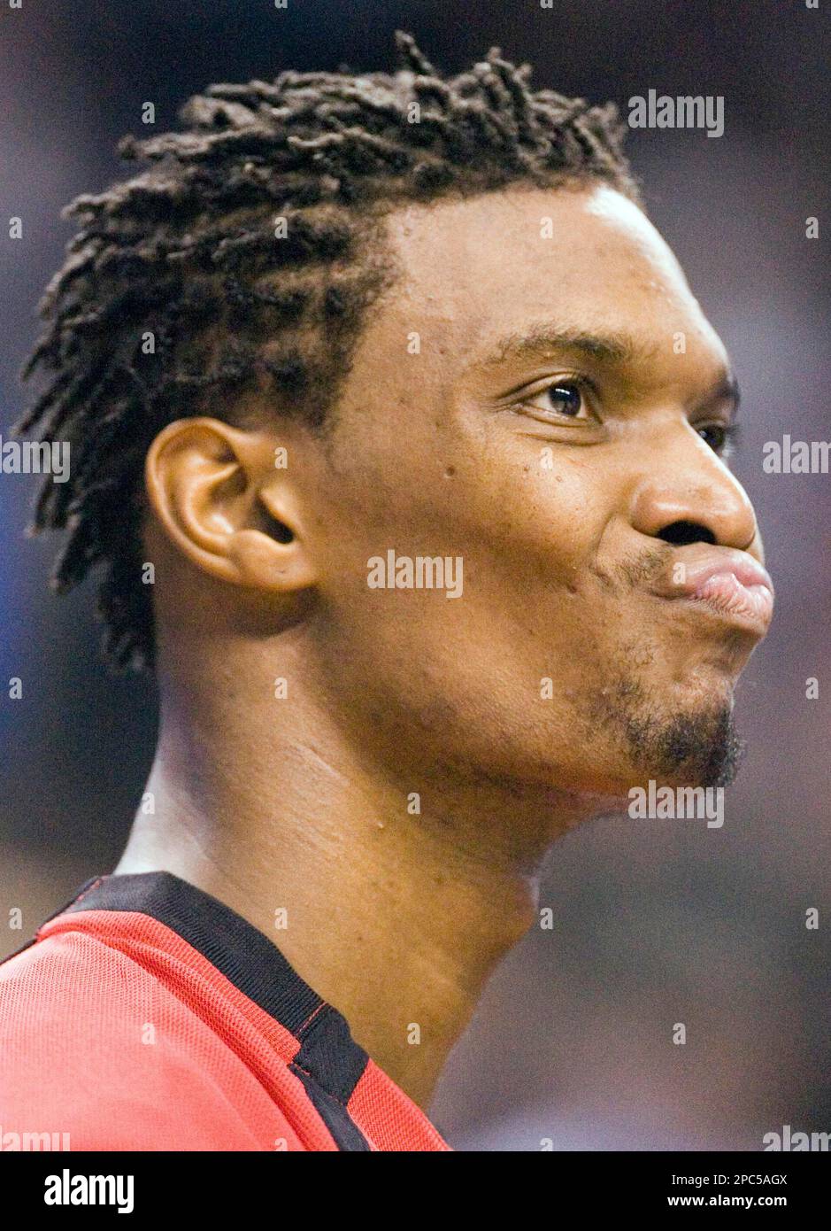 Toronto Raptors forward Chris Bosh returned from injury sporting a new ...