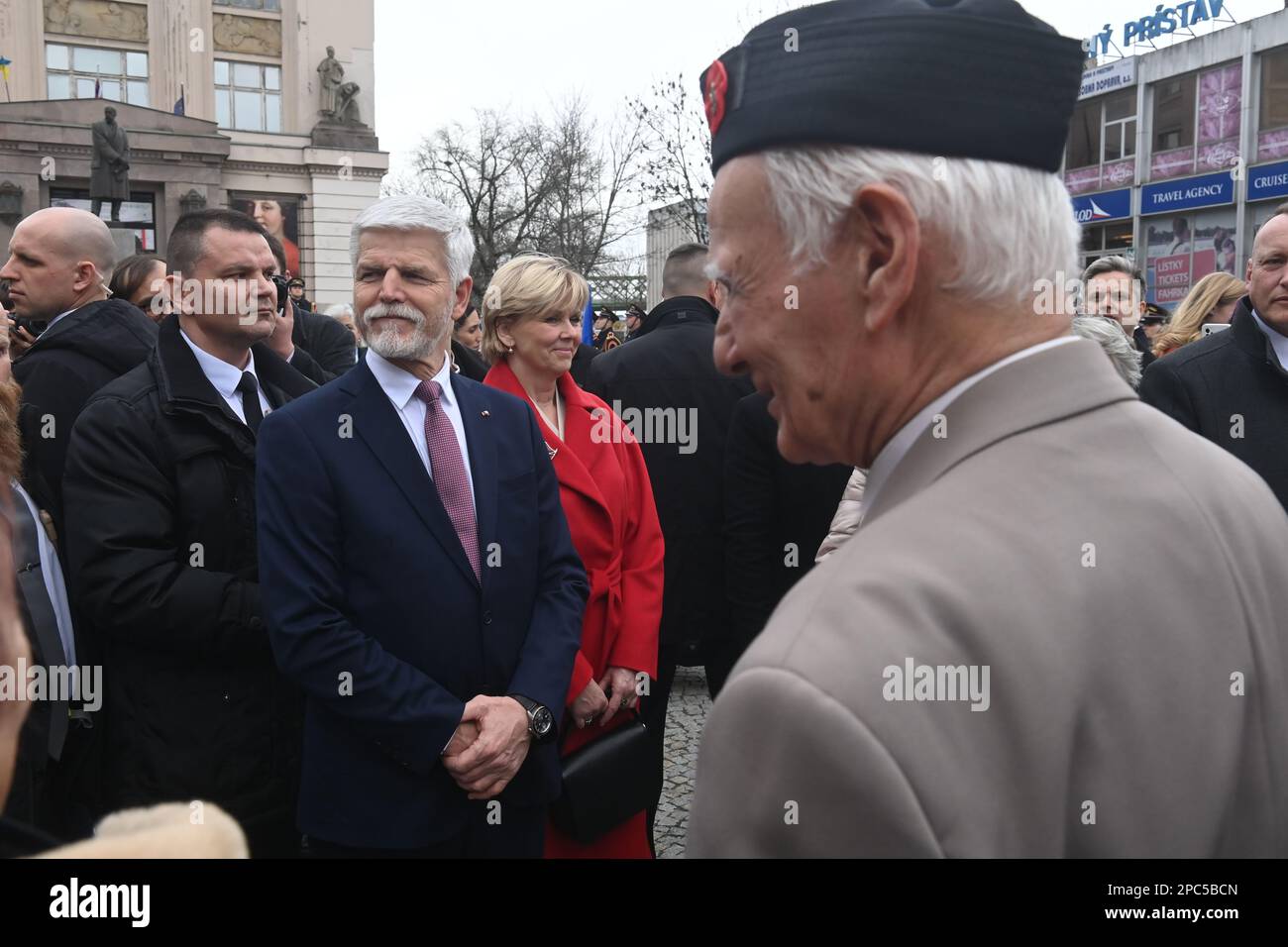 Bratislava, Slovakia. 13th Mar, 2023. Czech President Petr Pavel visits ...