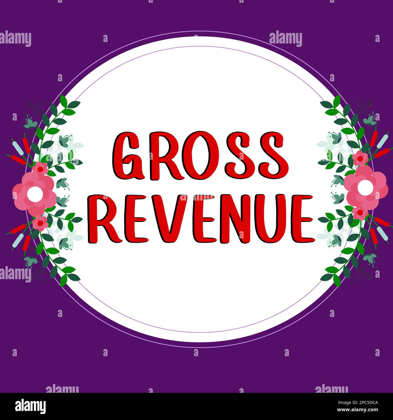 Sign displaying Gross Revenue. Business approach total value of ...