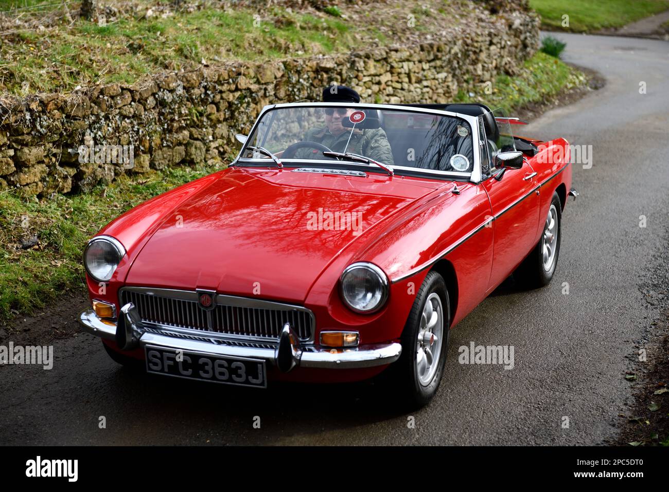 MG Roadster leaving the Classic Car Meeting at Hook Norton Brewery 12 ...