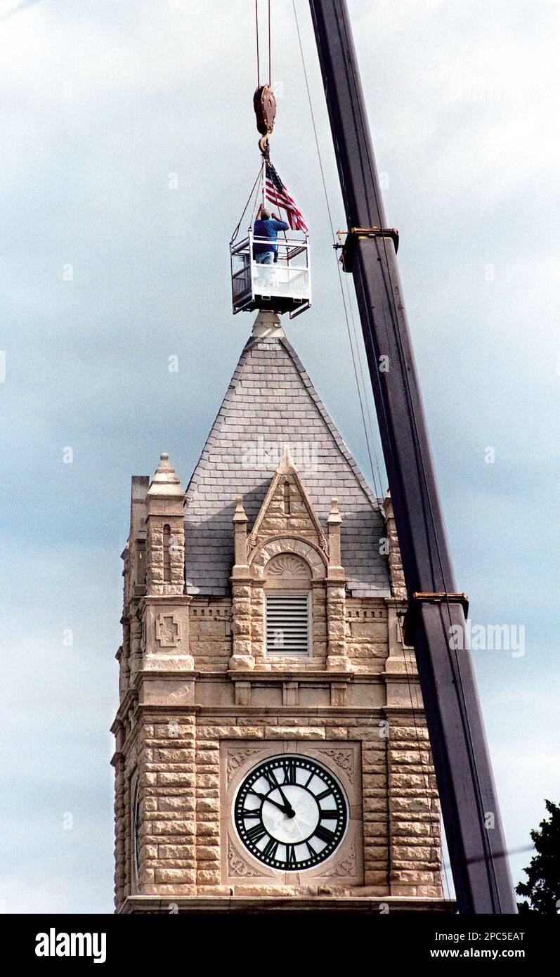 ** ADVANCE FOR WEEKEND EDITIONS, JAN. 6-7 ** The U.S. flag is raised ...