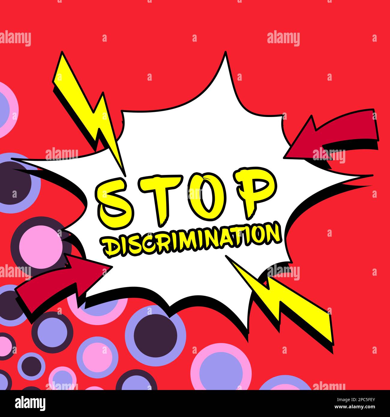 Text showing inspiration Stop Discrimination. Internet Concept Prevent ...