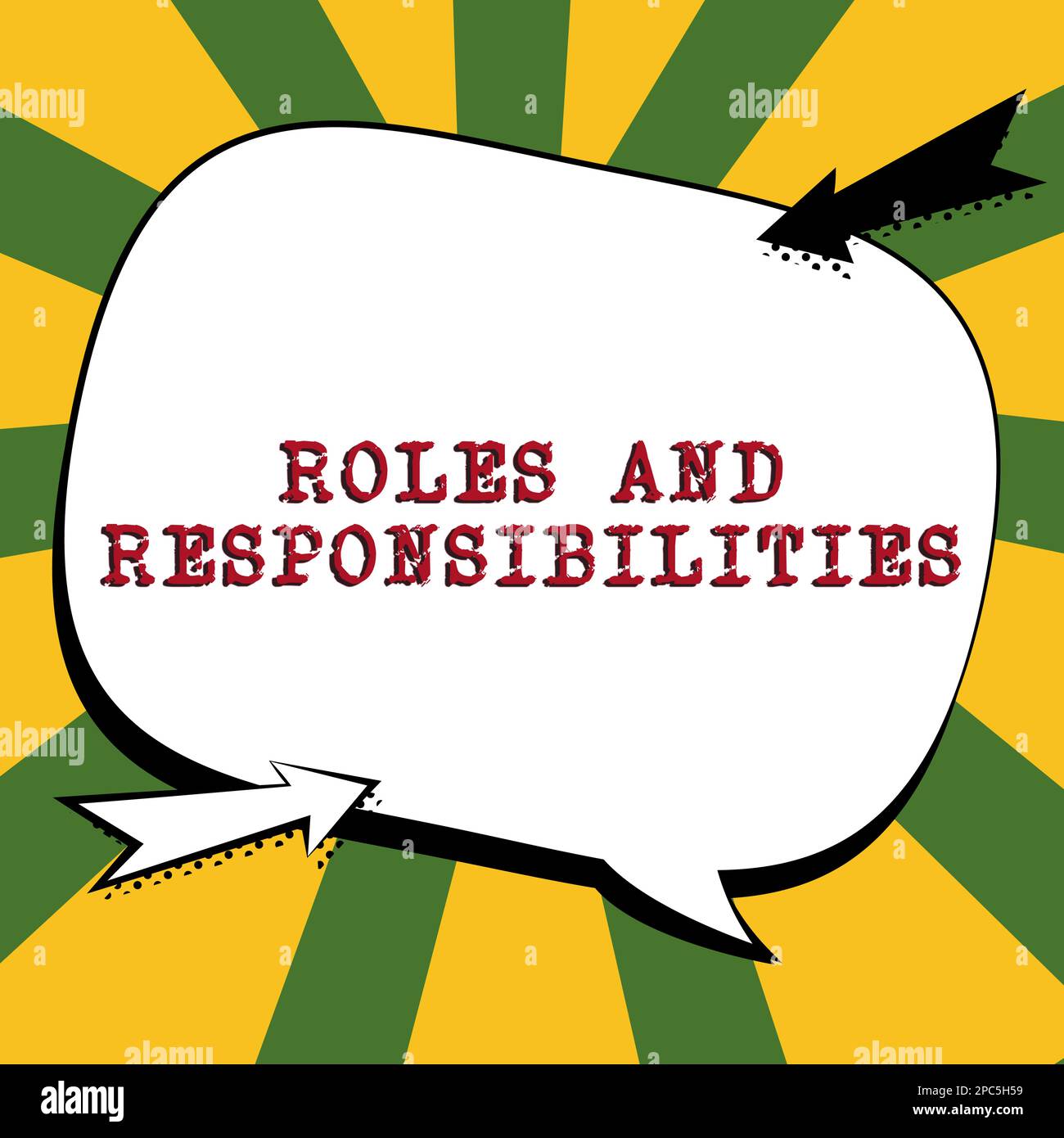 Text caption presenting Roles And Responsibilities. Word Written on ...