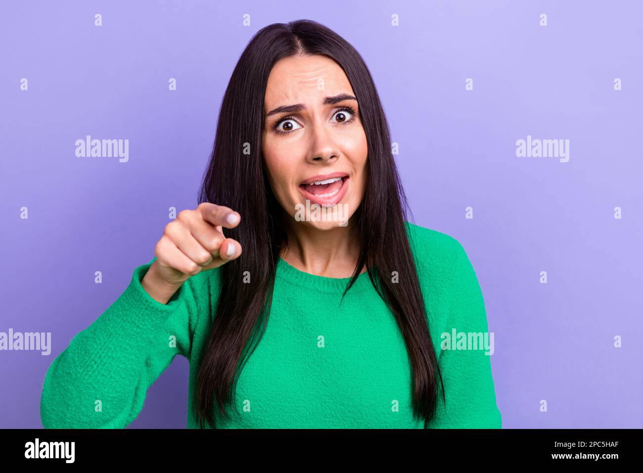 Photo of unhappy woman have problem with boyfriend scream at him ...