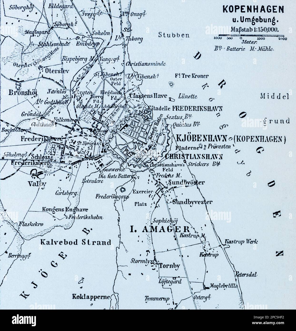 City map of Copenhagen and its surroundings Copenhagen, capital city of ...